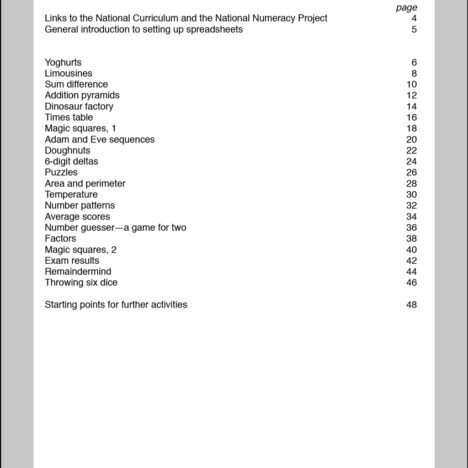 Improving Numeracy Through Spreadsheets