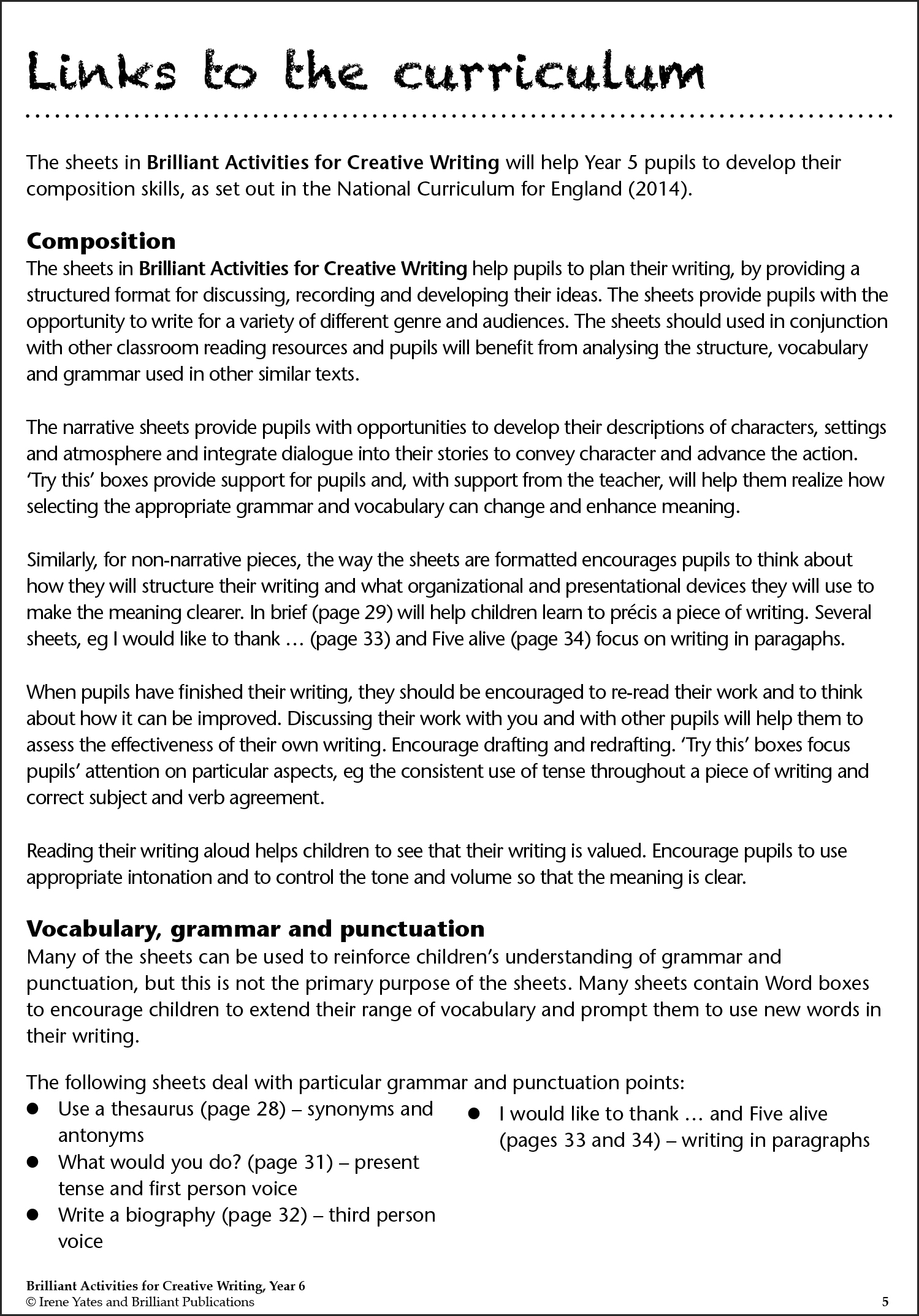 Brilliant Activities For Creative Writing Year 6 Brilliant Publications Brilliant Activities For Creative Writing Year 6 Brilliant Publications