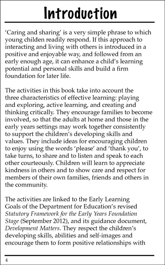 Caring and Sharing – 2nd Edition: Activities for 3–5 Year Olds