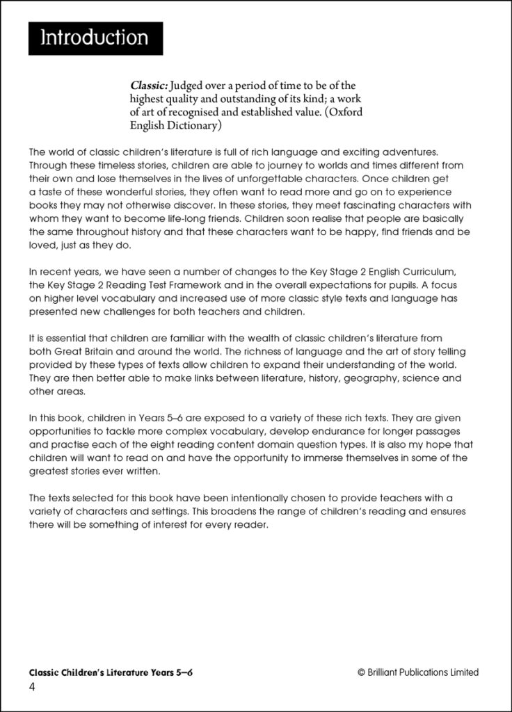 Developing Reading Comprehension Skills Years 5–6: Classic Childrenʼs ...