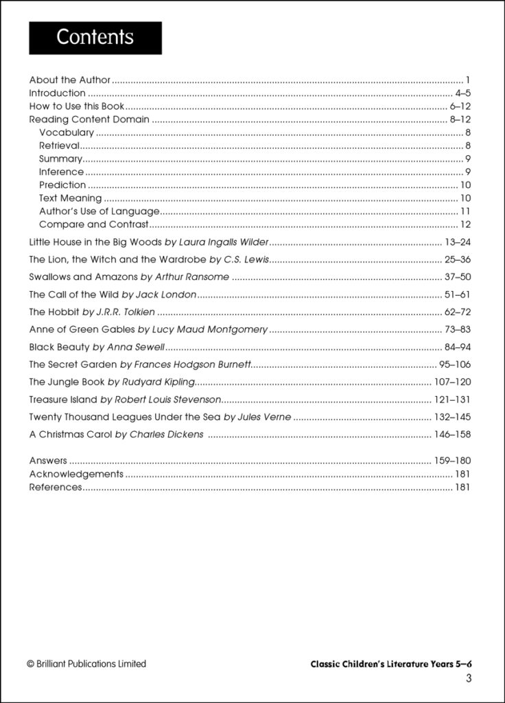 Developing Reading Comprehension Skills Years 5–6: Classic Childrenʼs ...