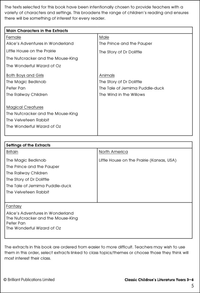 Developing Reading Comprehension Skills Years 3–4: Classic Childrenʼs ...