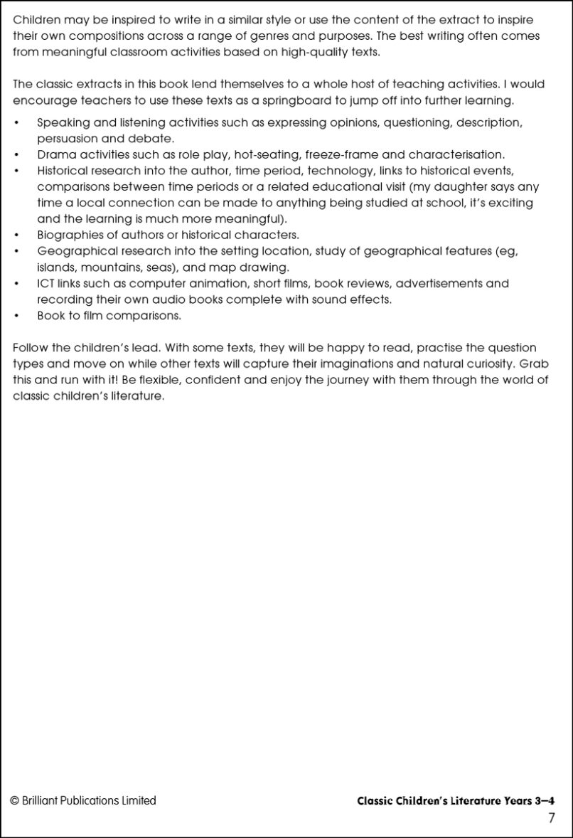 Developing Reading Comprehension Skills Years 3–4: Classic Childrenʼs ...