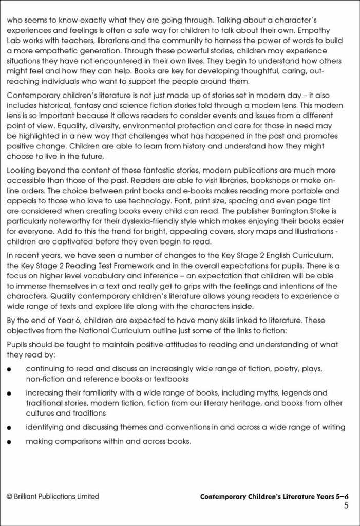 Developing Reading Comprehension Skills Years 5–6: Contemporary ...