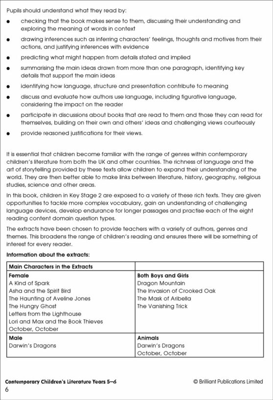 Developing Reading Comprehension Skills Years 5–6: Contemporary ...