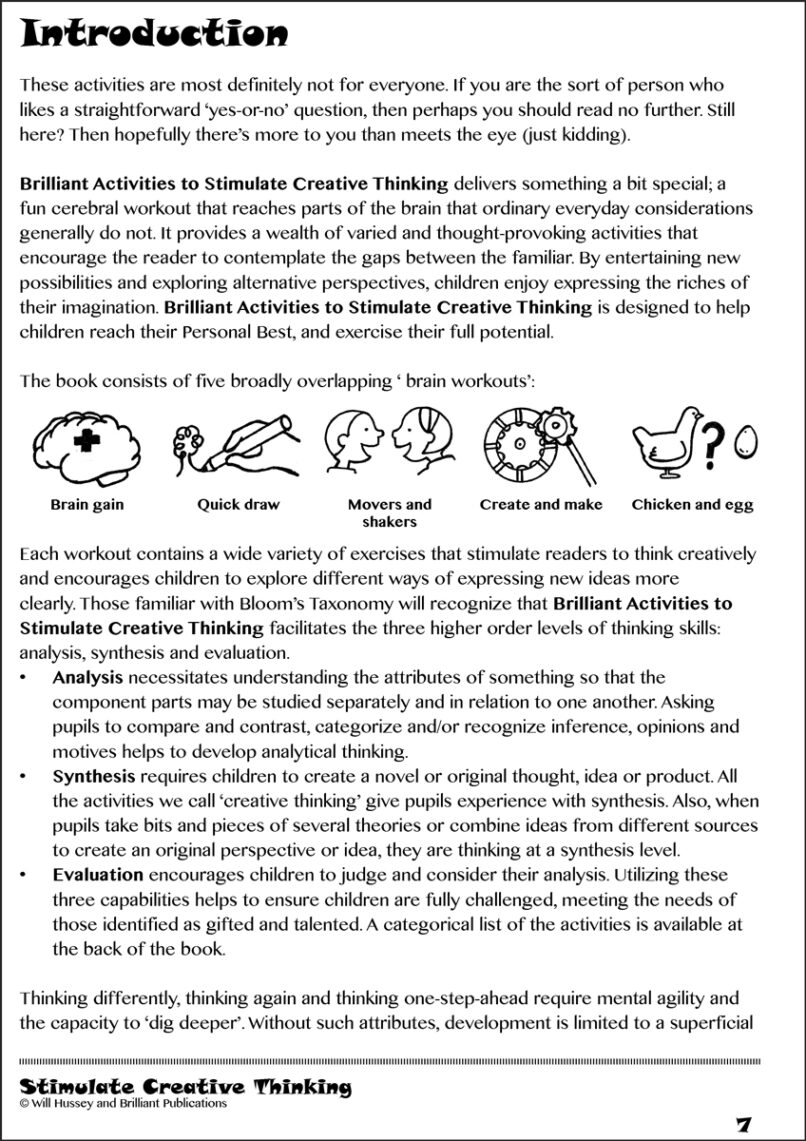 Brilliant Activities to Stimulate Creative Thinking - Brilliant ...