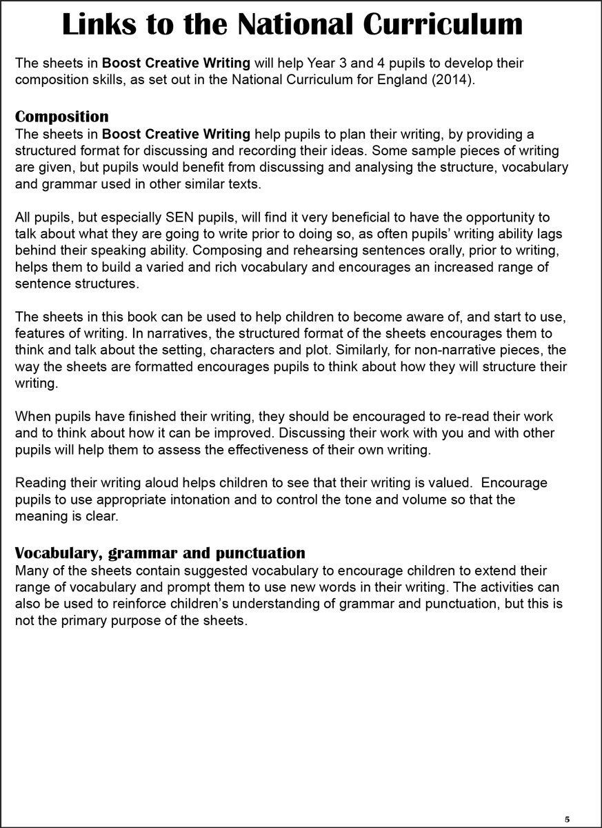 Boost Creative Writing 7 9 Year Olds Brilliant Publications