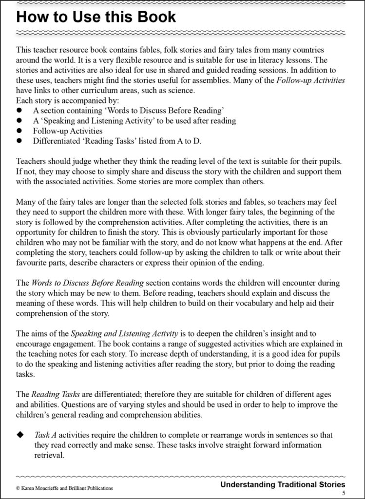 Understanding Traditional Stories - Brilliant Publications