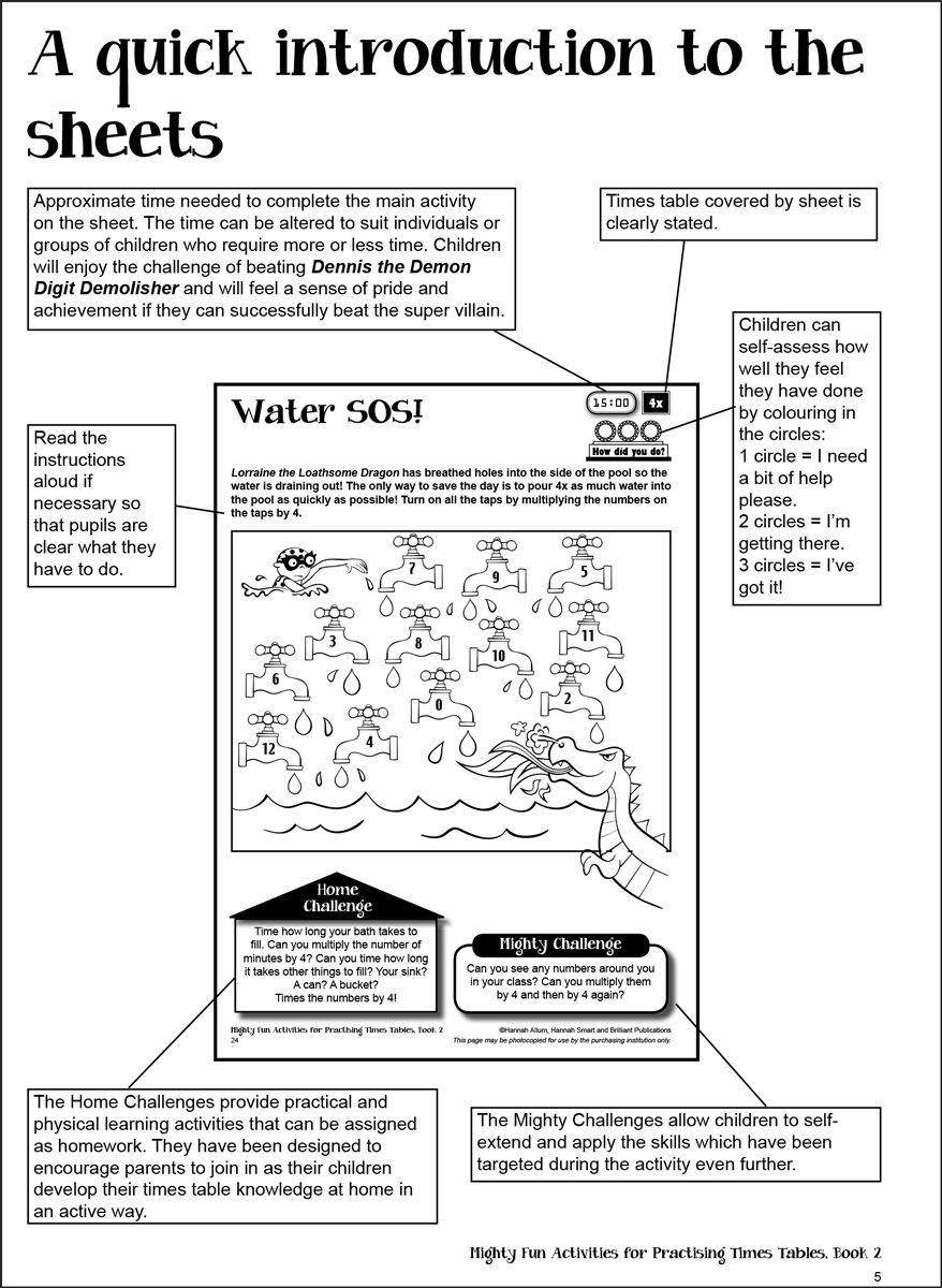 Mighty Fun Activities For Practising Times Tables Book 2 3 4 6 And 