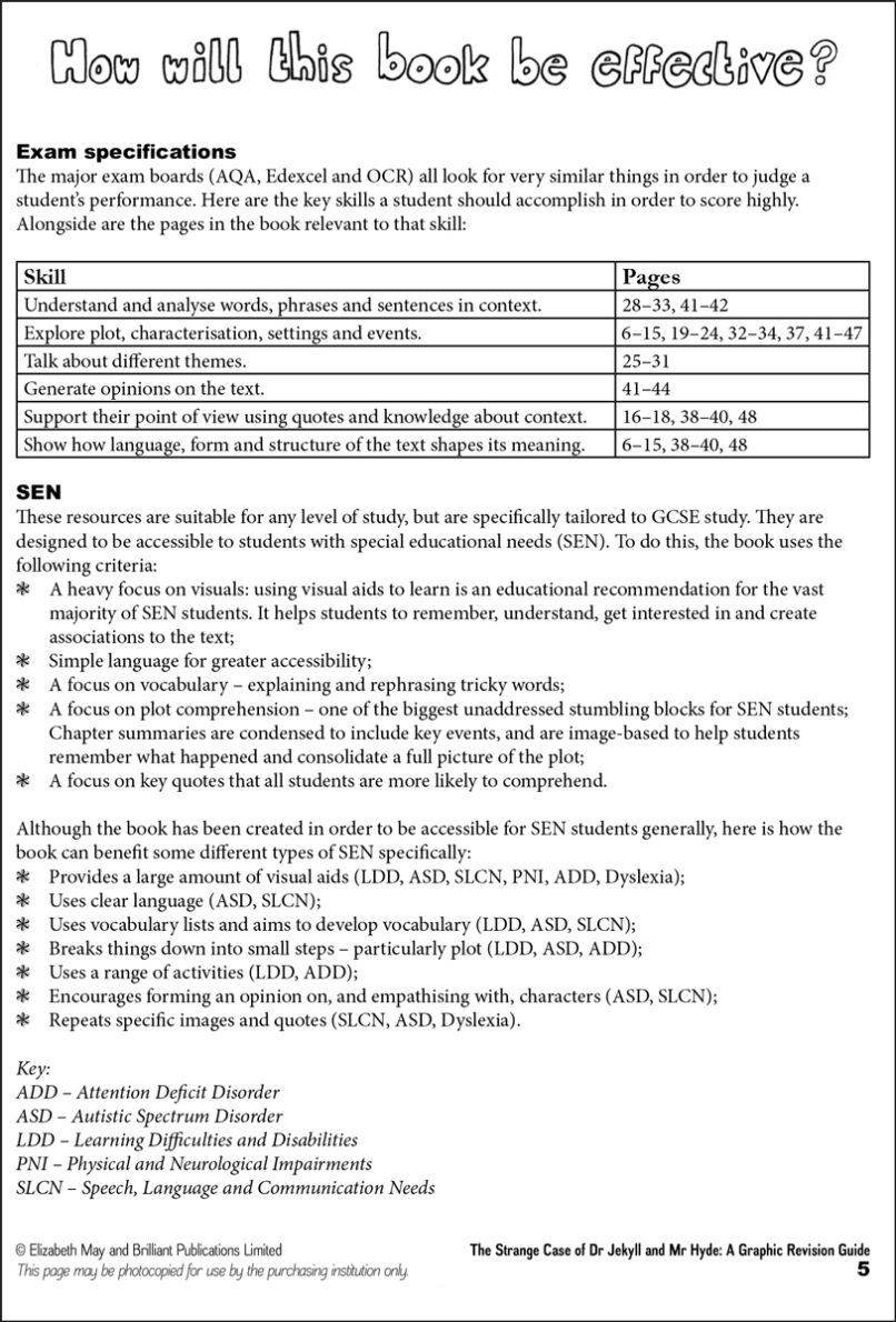 The Strange Case of Dr Jekyll and Mr Hyde: A Graphic Revision Guide for ...