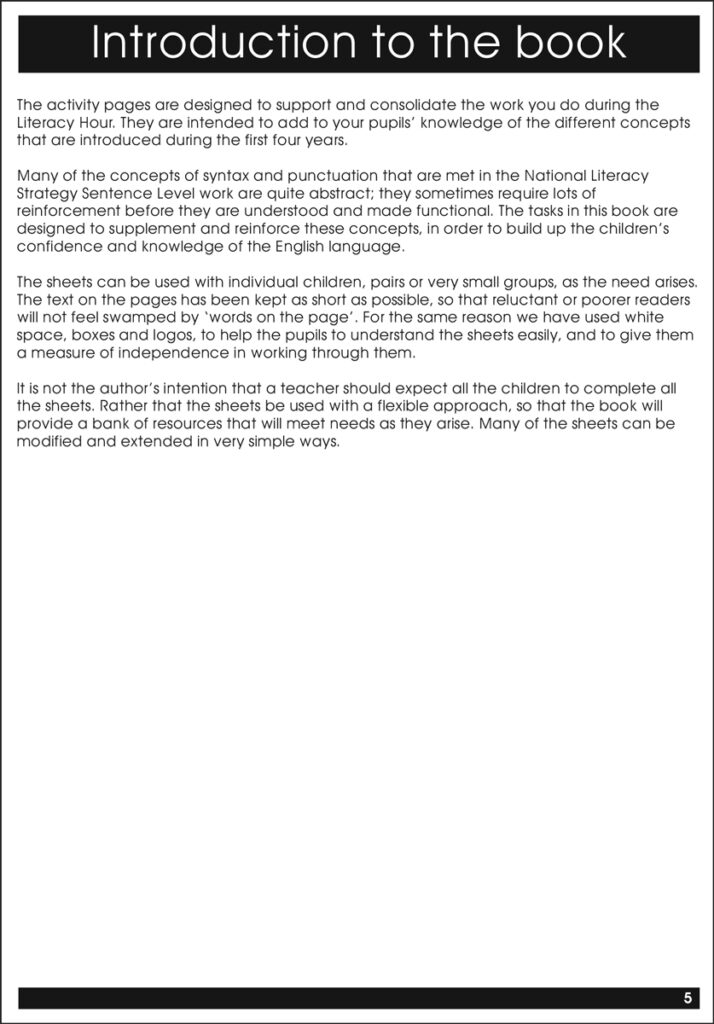 Sentence Level Work - Brilliant Publications