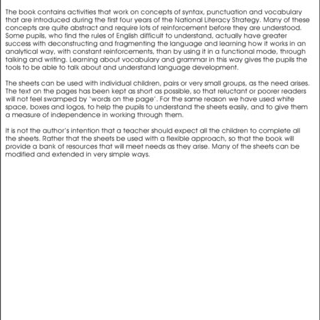 Word Level Work – Vocabulary - Brilliant Publications