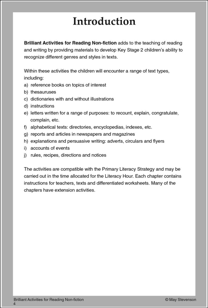 Brilliant Activities for Reading Non-Fiction