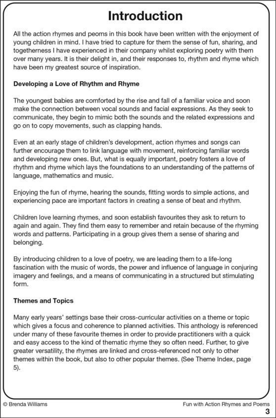 Fun with Action Rhymes and Poems – A Collection of Original Action ...