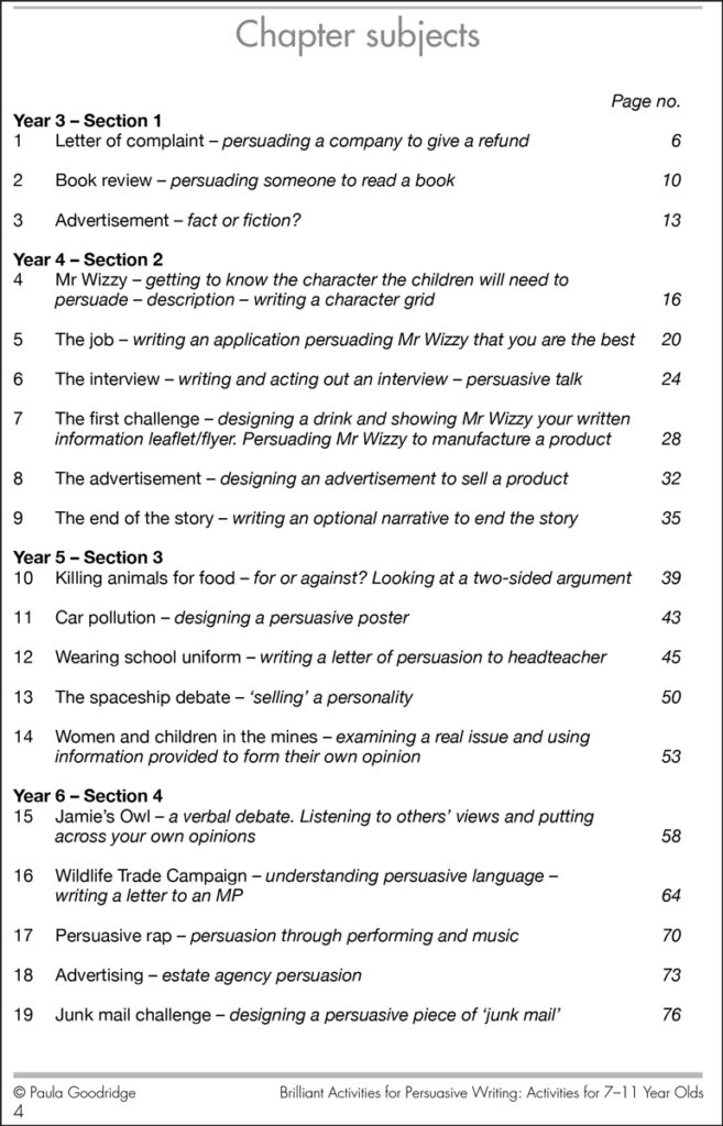 Brilliant Activities for Persuasive Writing
