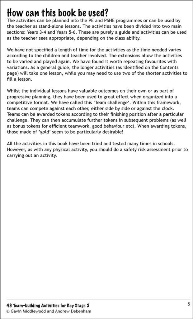 43 Team-building Activities for Key Stage 2