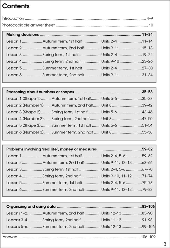 Maths Problem Solving, Year 1