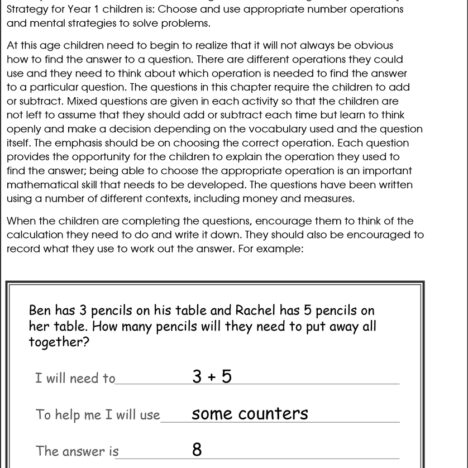 Maths Problem Solving, Year 1
