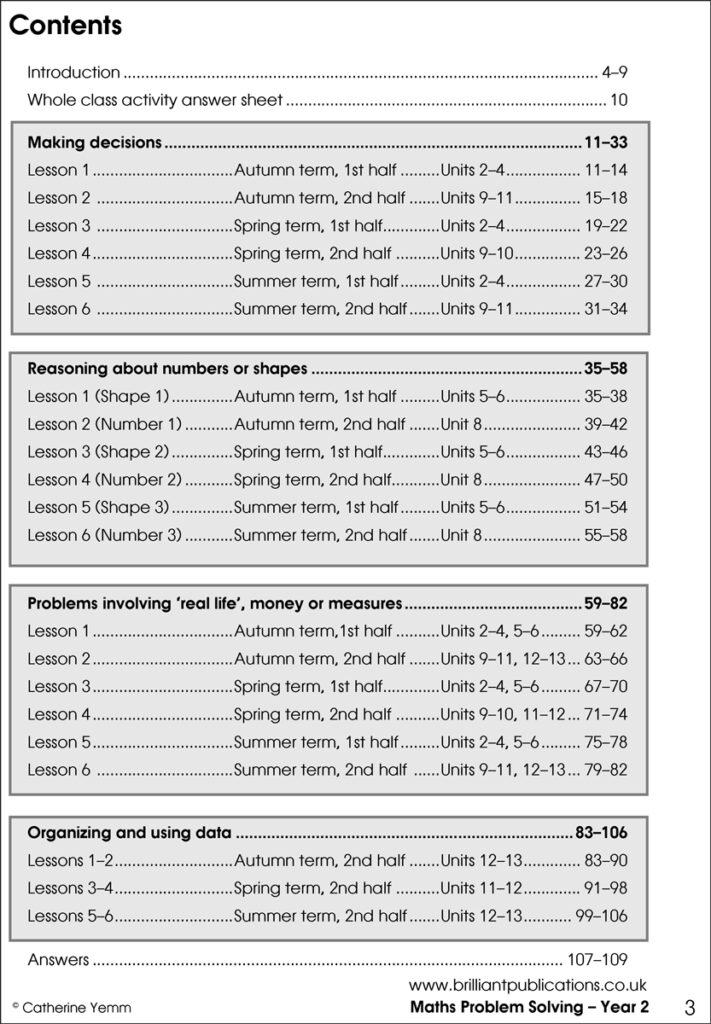 Maths Problem Solving, Year 2