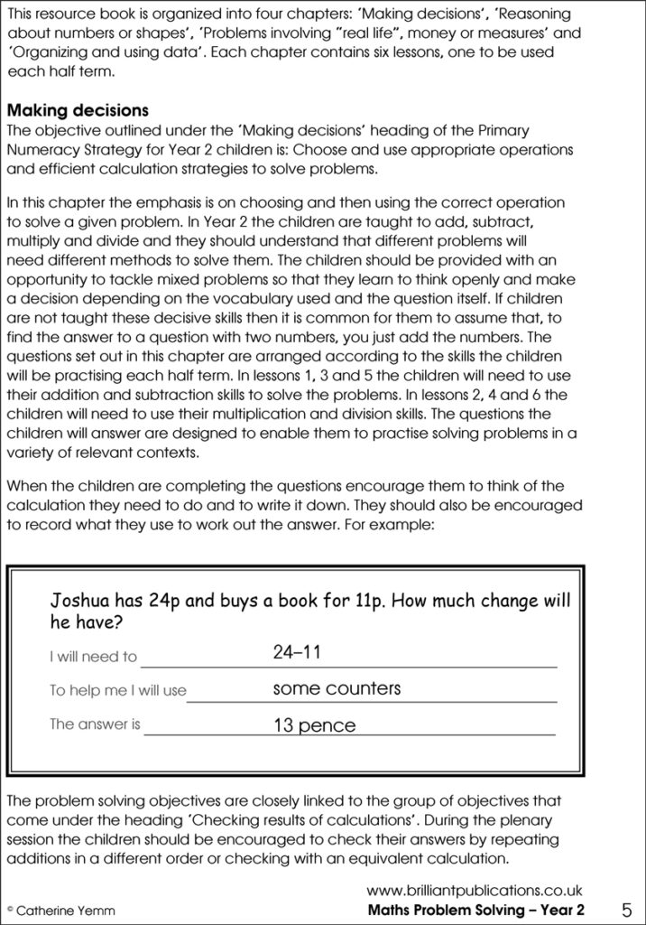 Maths Problem Solving, Year 2