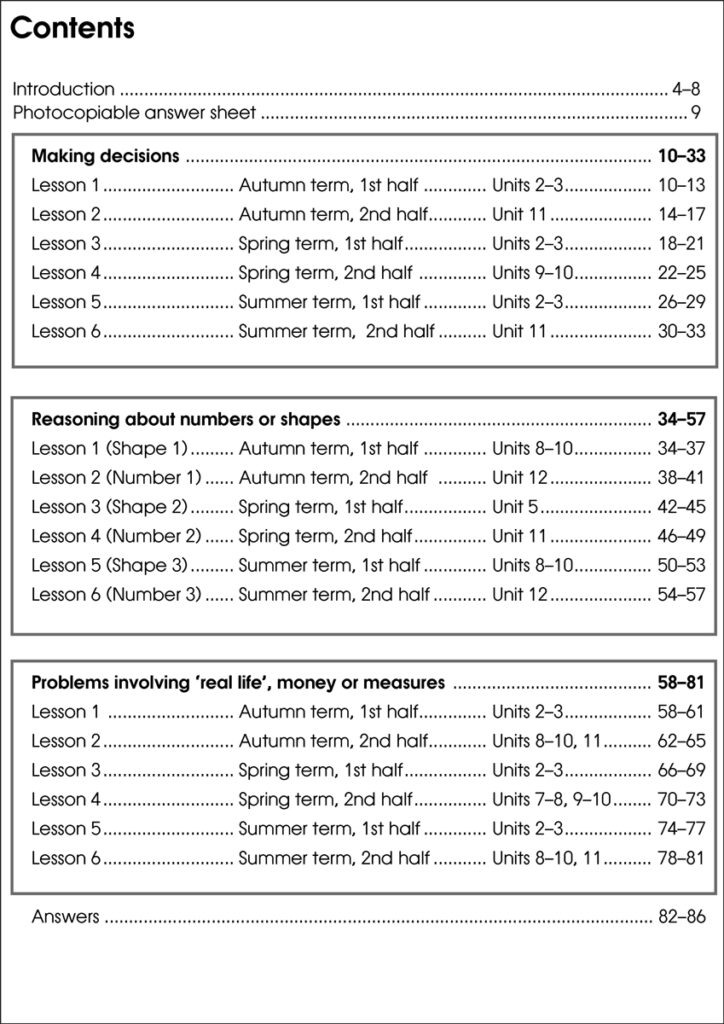 Maths Problem Solving, Year 6