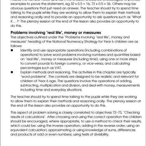 Maths Problem Solving, Year 6