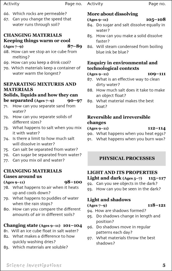 100+ Fun Ideas for Science Investigation - Brilliant Publications