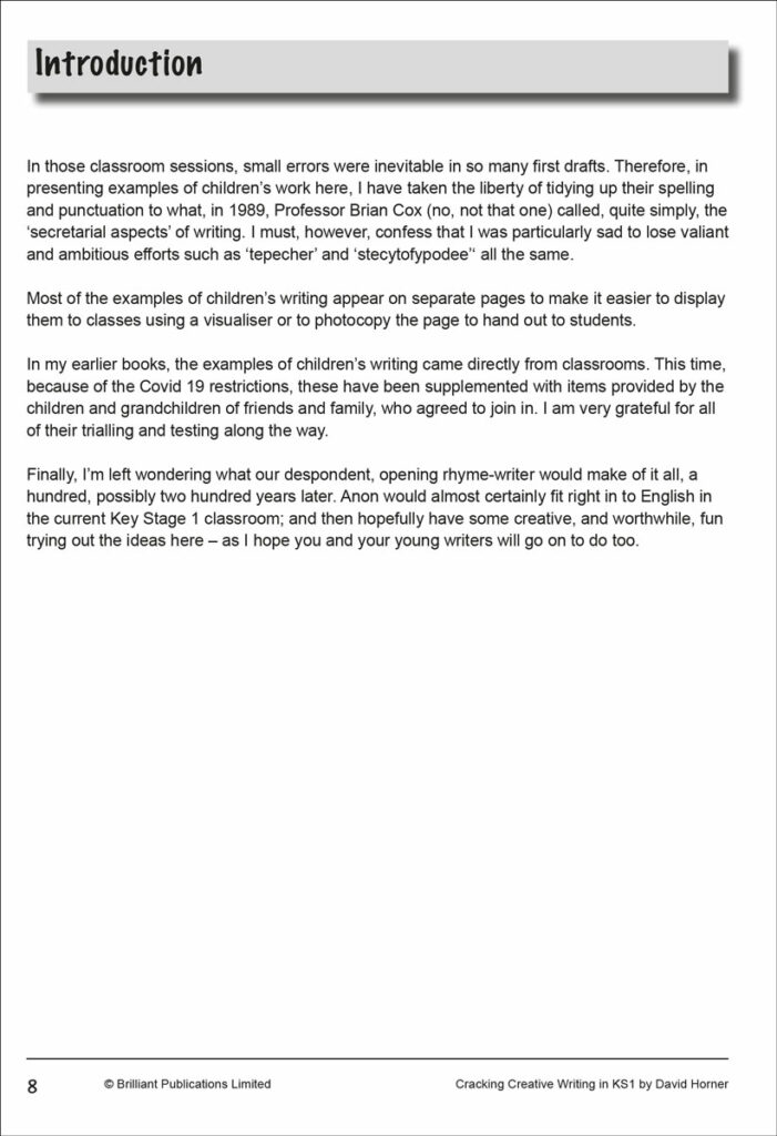 Cracking Creative Writing in KS1 - Brilliant Publications