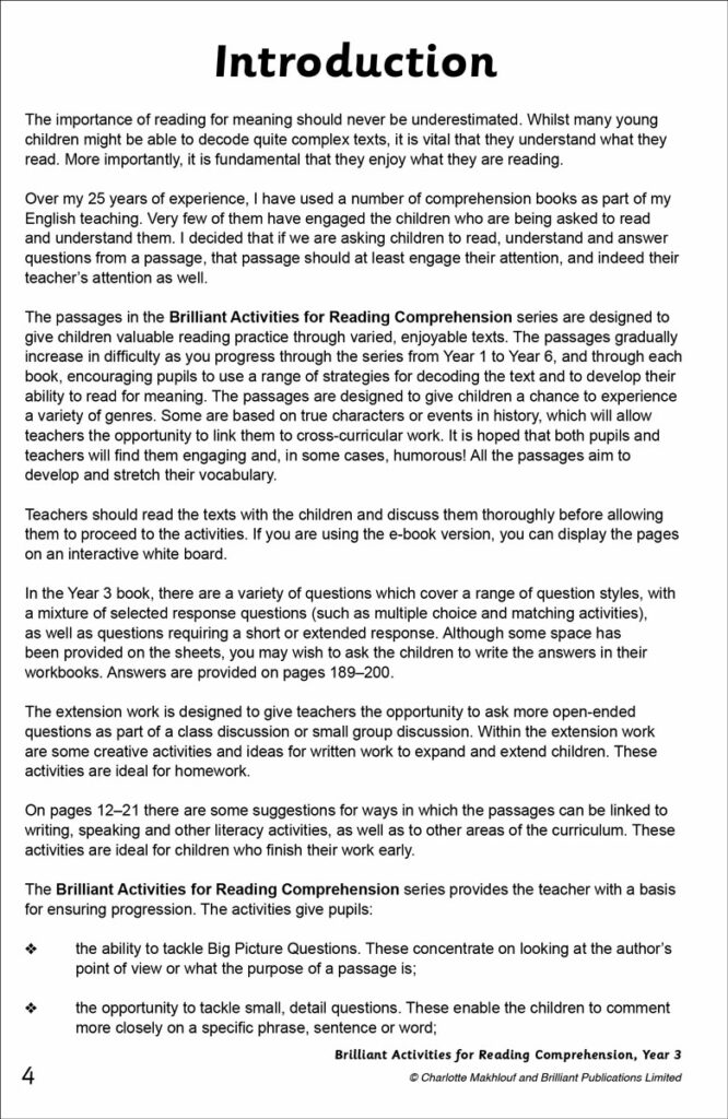 Brilliant Activities for Reading Comprehension, Year 3 (3rd edition)