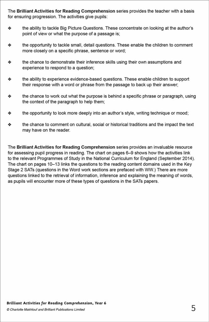 Brilliant Activities for Reading Comprehension, Year 6 (3rd edition)