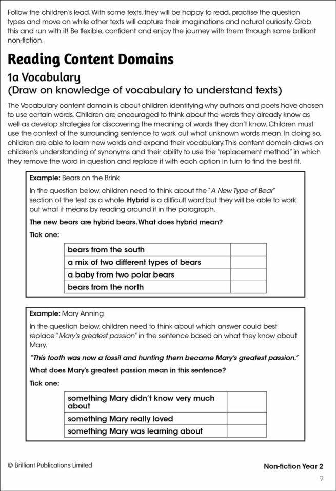 Developing Reading Comprehension Skills Year 2: Non-fiction