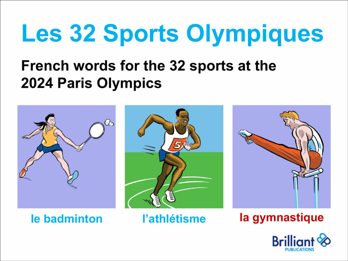 Free PowerPoint of Olympic Sports in French - Brilliant Publications