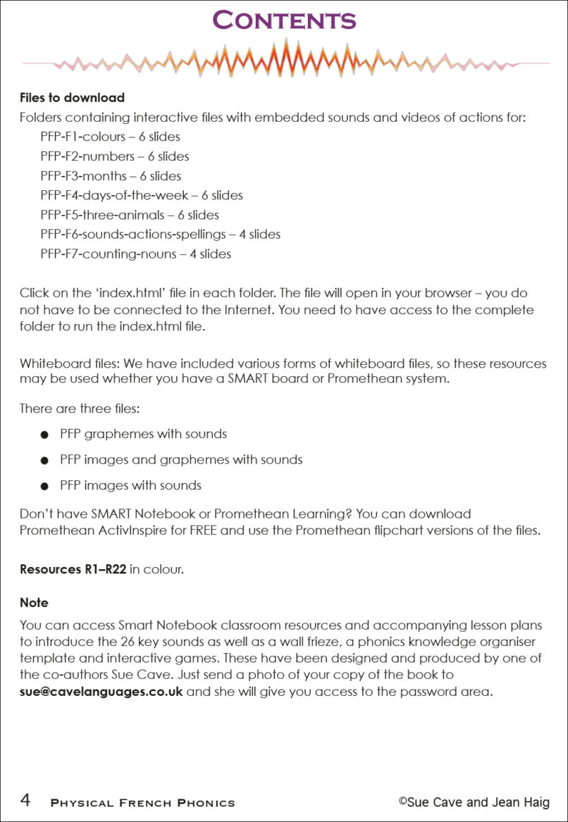 Physical French Phonics – 4th edition