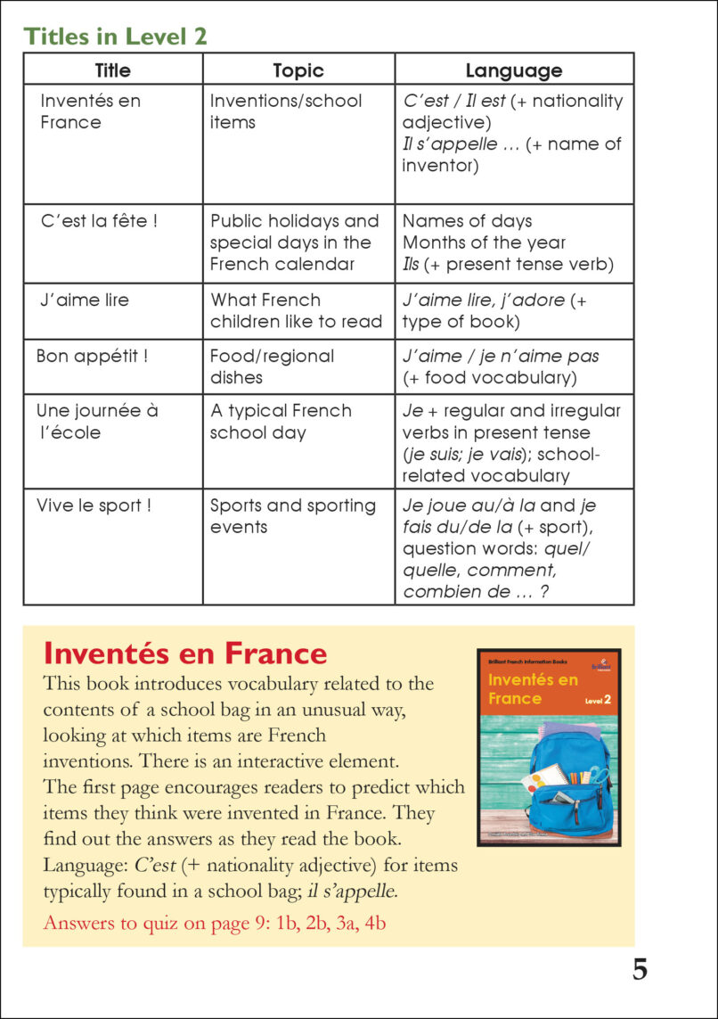 Brilliant French Information Books, Level 2 (2nd edition)